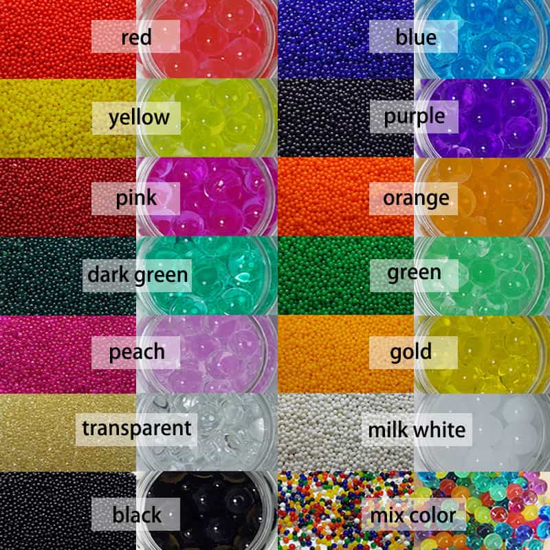 Pack of 7000 REGULAR Water Beads (15 Colours Available) & WATERBEADS NZ